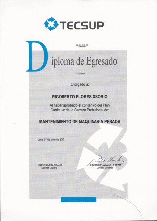 Diploma de Tecsup.jpg :: Rigoberto Flores Osorio